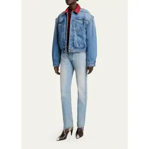 Isabel Marant Étoile Devyn Reversible Leather & Denim Jacket