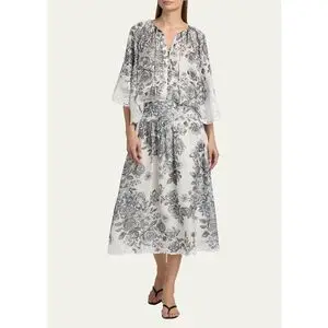 Kobi Halperin Lidia Floral-print Midi Skirt