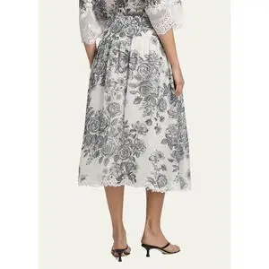 Kobi Halperin Lidia Floral-print Midi Skirt