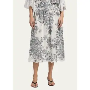 Kobi Halperin Lidia Floral-print Midi Skirt