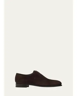 FERRAGAMO Angiolo Tramezza Suede Oxfords - Brown