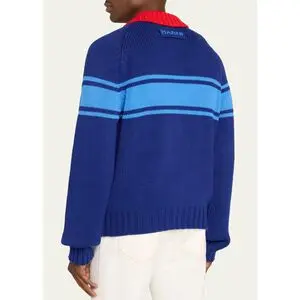 Marni Colorblocked Cotton Zip-front Cardigan