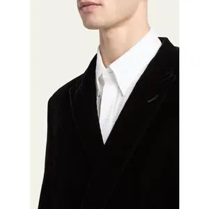 Giorgio Armani Double-breasted Velvet Blazer