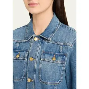 Ulla Johnson Painters Denim Mini Shirtdress