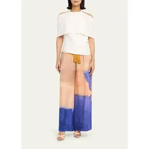 Ulla Johnson X Helen Frankenthaler Julien Silk-chiffon Pants