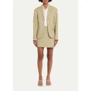 Ulla Johnson Matteo Stripe Jacket - Agave