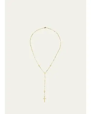 Lana Jewelry 14k Yellow Disc Chain Lariat Crossary Necklace, 18 - Gold