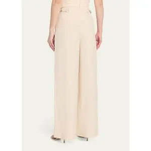 Simkhai Leroy Pleated Wide-leg Pants