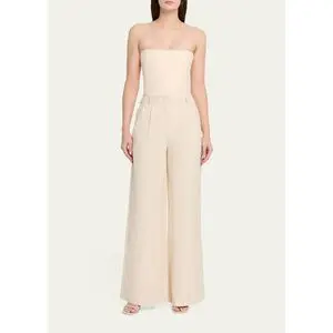 Simkhai Leroy Pleated Wide-leg Pants
