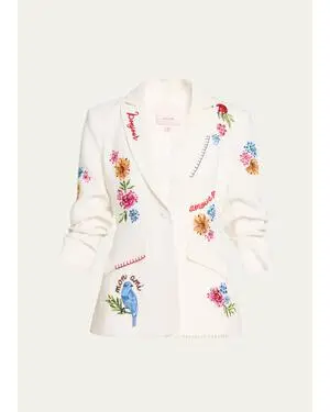 Cinq À Sept Cheyenne Embroidered Vine Blazer