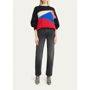 Isabel Marant Étoile Leoncia Colorblock Mohair-wool Oversized Sweater