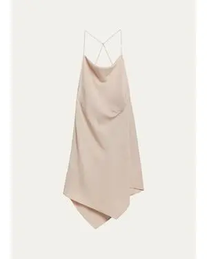 Helmut Lang Open-back Knot Slip Dress - Ivory