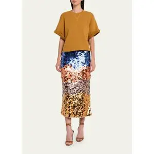 Ulla Johnson X Helen Frankenthaler Matilde Sequined Midi Skirt