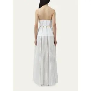 Simkhai Selene Pleated Cotton Gown