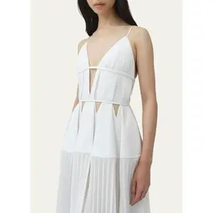Simkhai Selene Pleated Cotton Gown