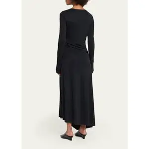3.1 Phillip Lim Embellished Draped Long-sleeve Maxi Dress
