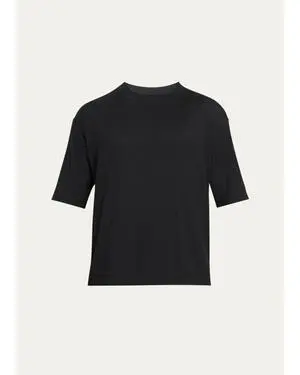 Issey Miyake Crepe Crewneck T-shirt - Black