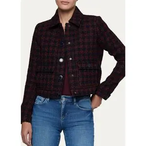 L'Agence Nyx Tweed Crop Jacket