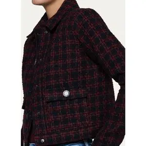 L'Agence Nyx Tweed Crop Jacket