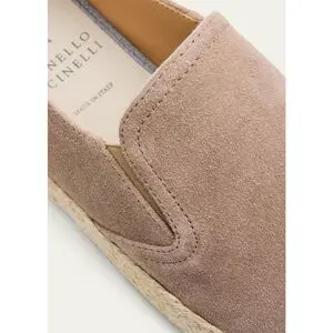 Brunello Cucinelli Suede Slip-on Espadrilles - Mushroom