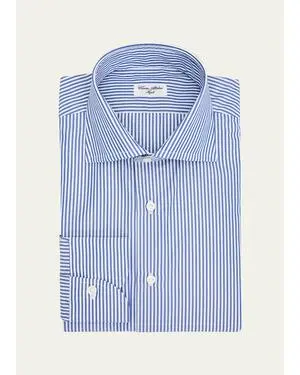 Cesare Attolini Bengal Cotton Dress Shirt - Navy