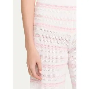 LoveShackFancy Clarabeth Striped Crochet Pants