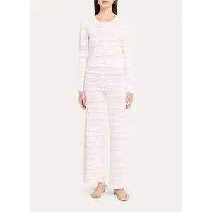 LoveShackFancy Clarabeth Striped Crochet Pants