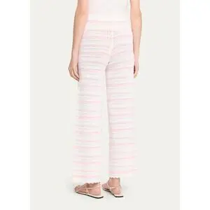 LoveShackFancy Clarabeth Striped Crochet Pants