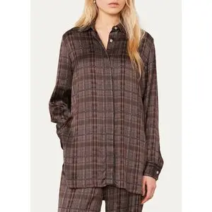 Officine Générale Loose Plaid-print Viscose Shirt