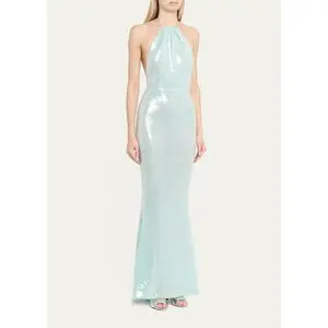 Retrofete Elexa Sequined Halter Dress