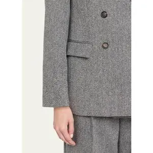 Brunello Cucinelli Wool-mohair Herringbone Blazer