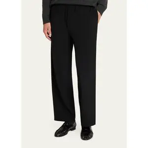 THE ROW Pascale Wool Twill Pull-on Pants