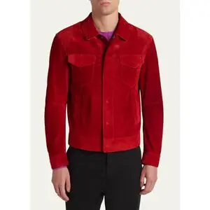 TOM FORD Suede Snap-front Western Jacket - Rust
