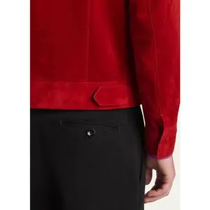 TOM FORD Suede Snap-front Western Jacket - Rust
