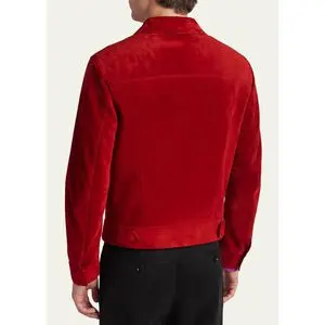 TOM FORD Suede Snap-front Western Jacket - Rust