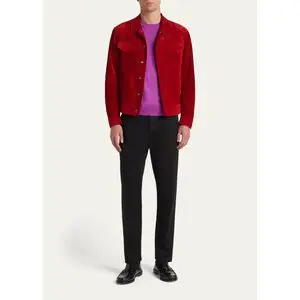 TOM FORD Suede Snap-front Western Jacket - Rust