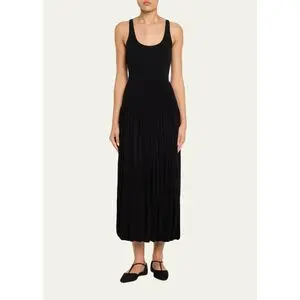 TOTEME Soft Gathered Bubble-hem Midi Skirt - Black