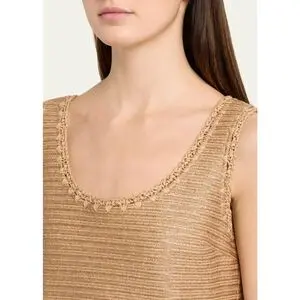 Lafayette 148 New York Raffia-effect Jersey Shift Dress