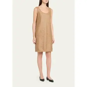 Lafayette 148 New York Raffia-effect Jersey Shift Dress