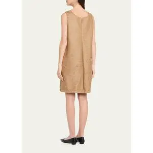 Lafayette 148 New York Raffia-effect Jersey Shift Dress