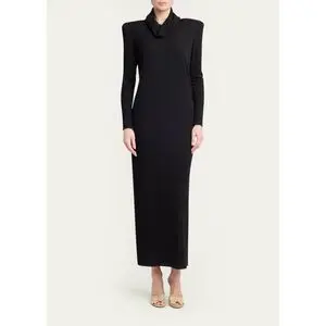 Valentino Garavani Cowl-neck Column Maxi Dress