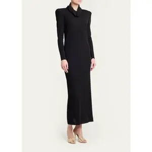 Valentino Garavani Cowl-neck Column Maxi Dress