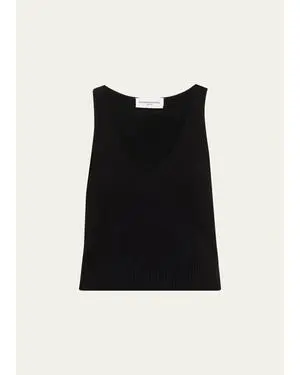 Brandon Maxwell Reese V-neck Tank Top - Black