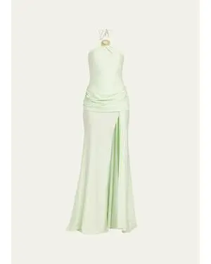 SHANI SHEMER Valentine Draped Maxi Dress