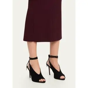 AQUAZZURA 85mm Lisa Suede Lace-up Sandals