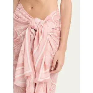 SHANI SHEMER Floral Logo Pareo Coverup