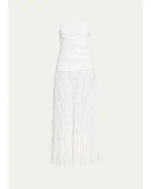 Simkhai Annalise Cotton Lace Midi Dress - Ivory