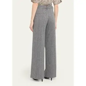 Brunello Cucinelli Sparkling Wool Herringbone Trousers