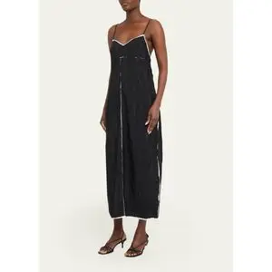 Simkhai Leah Textured Sleeveless Midi Dress