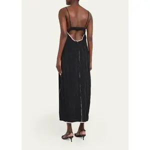 Simkhai Leah Textured Sleeveless Midi Dress